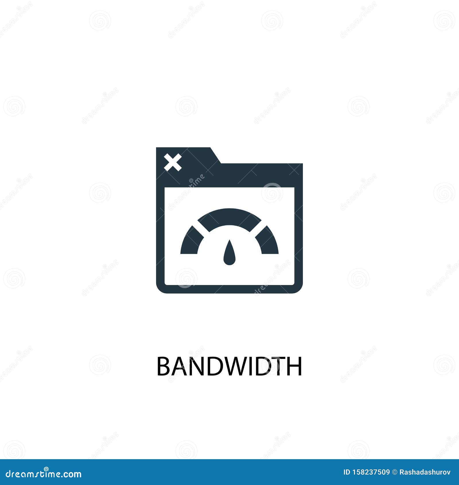 Bandwidth Icon. Simple Element Stock Vector - Illustration of arrow ...