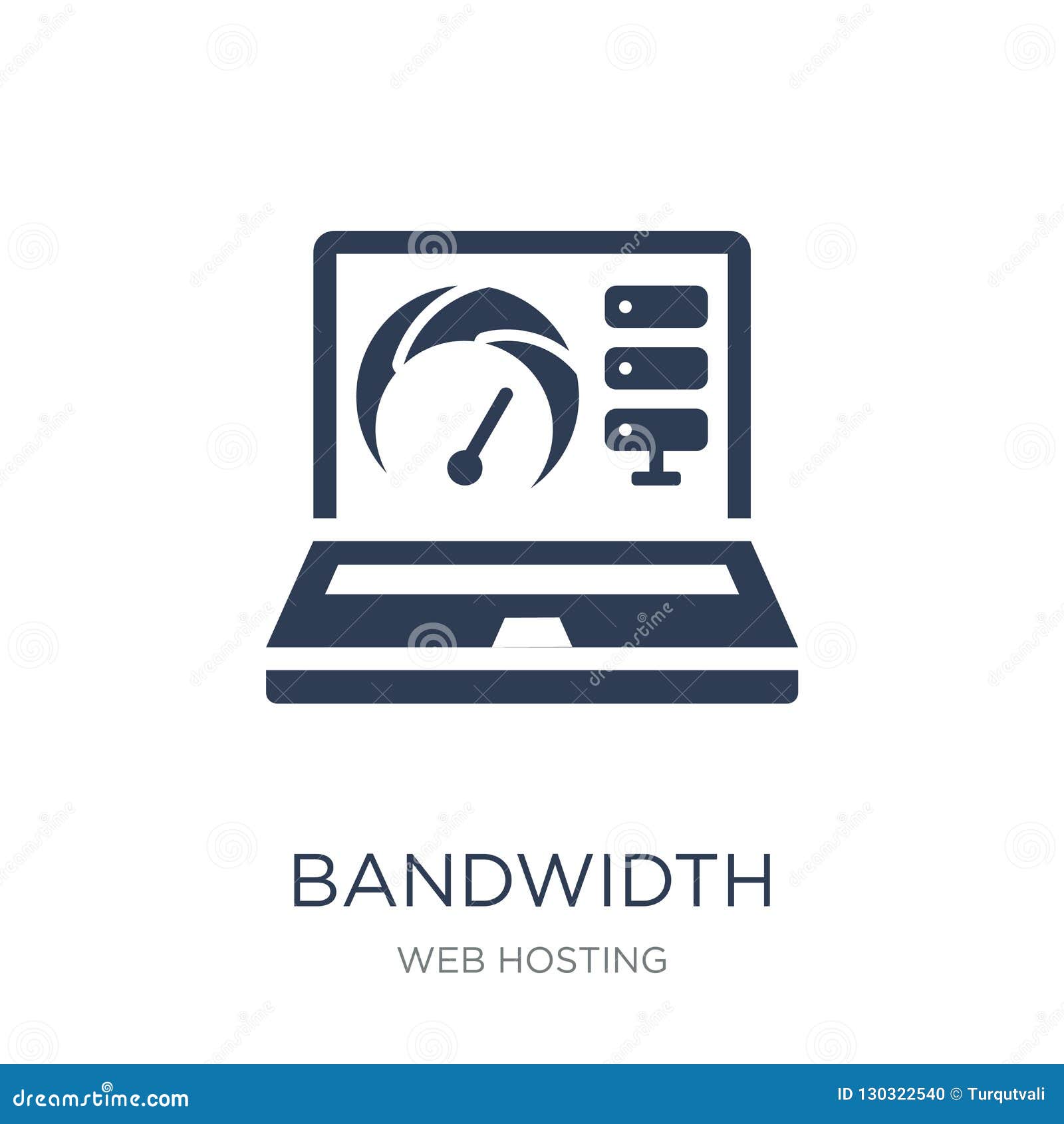 Bandwidth Icon. Trendy Flat Vector Bandwidth Icon on White Background ...