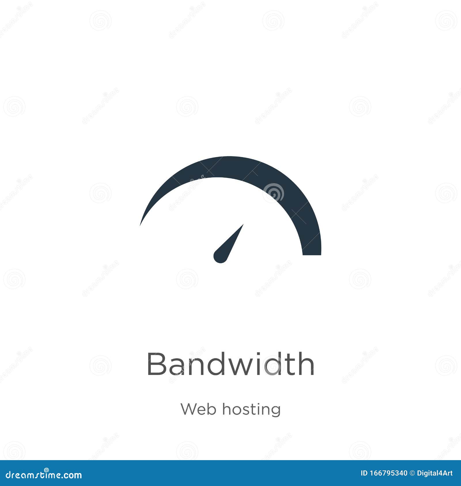 Bandwidth Icon. Trendy Flat Vector Bandwidth Icon On White Background ...