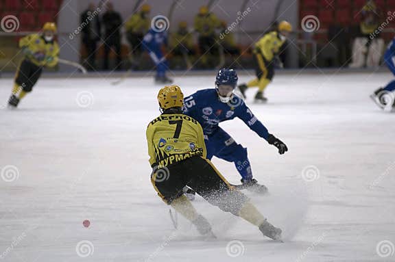 Bandy - a vigorous game of editorial image. Image of forward - 23510370