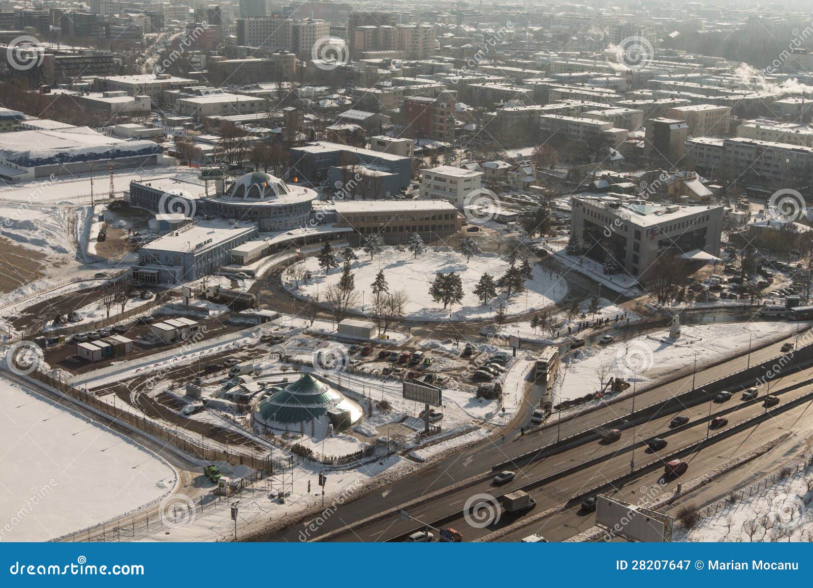 Baneasa airport stock image. Image of cars, road, winter - 28207647