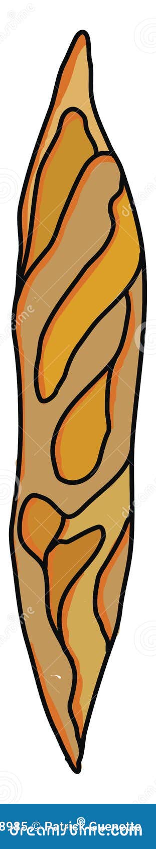 Banette Bread Drawing, Illustration, Vector Stock Vector - Illustration ...