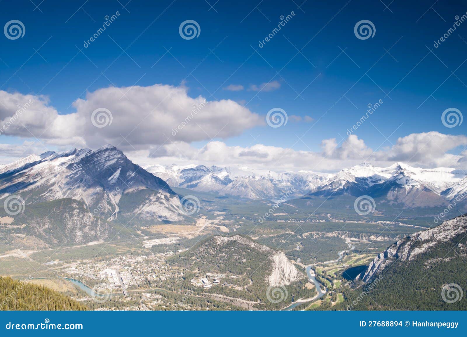 Banff Aerial View stock photo. Image of range, rocky - 27688894
