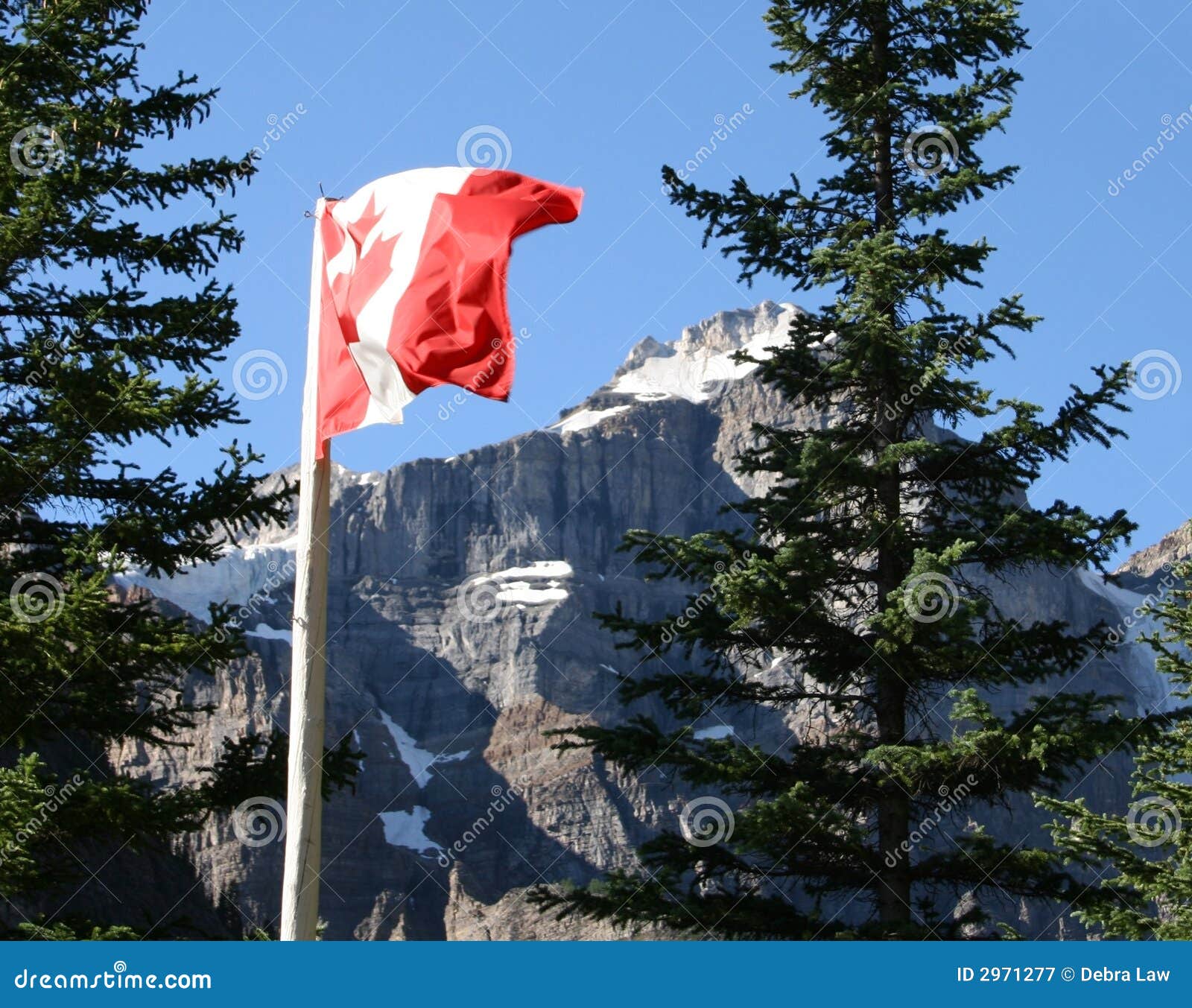 Banff Alberta, Canada stock image. Image of canada, flag - 2971277
