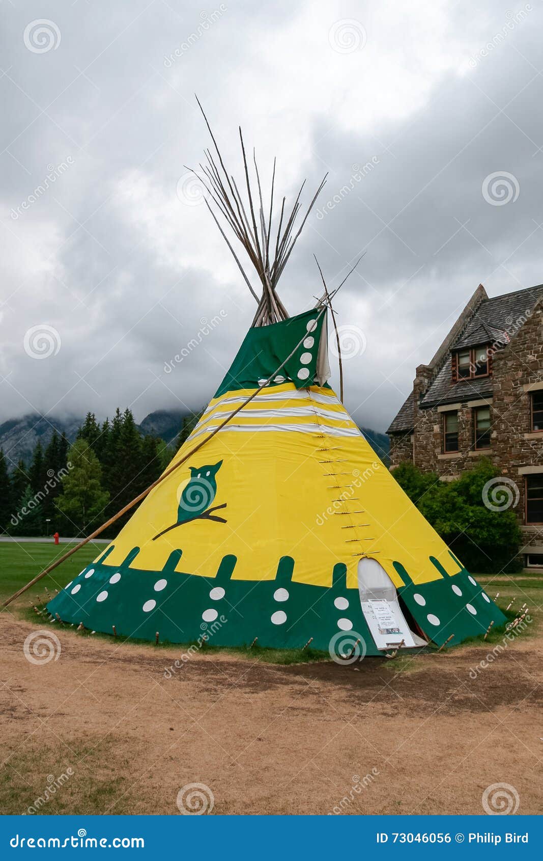 BANFF, ALBERTA/CANADA - AUGUST 8 : a Canadian Native Teepee in C ...