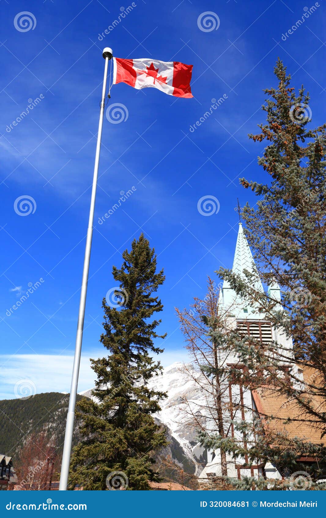 Banff downtown stock image. Image of vertical, traffic - 320084681