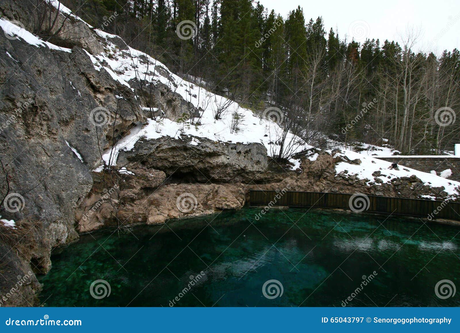 Banff Hot Springs Basin stock image. Image of canada - 65043797