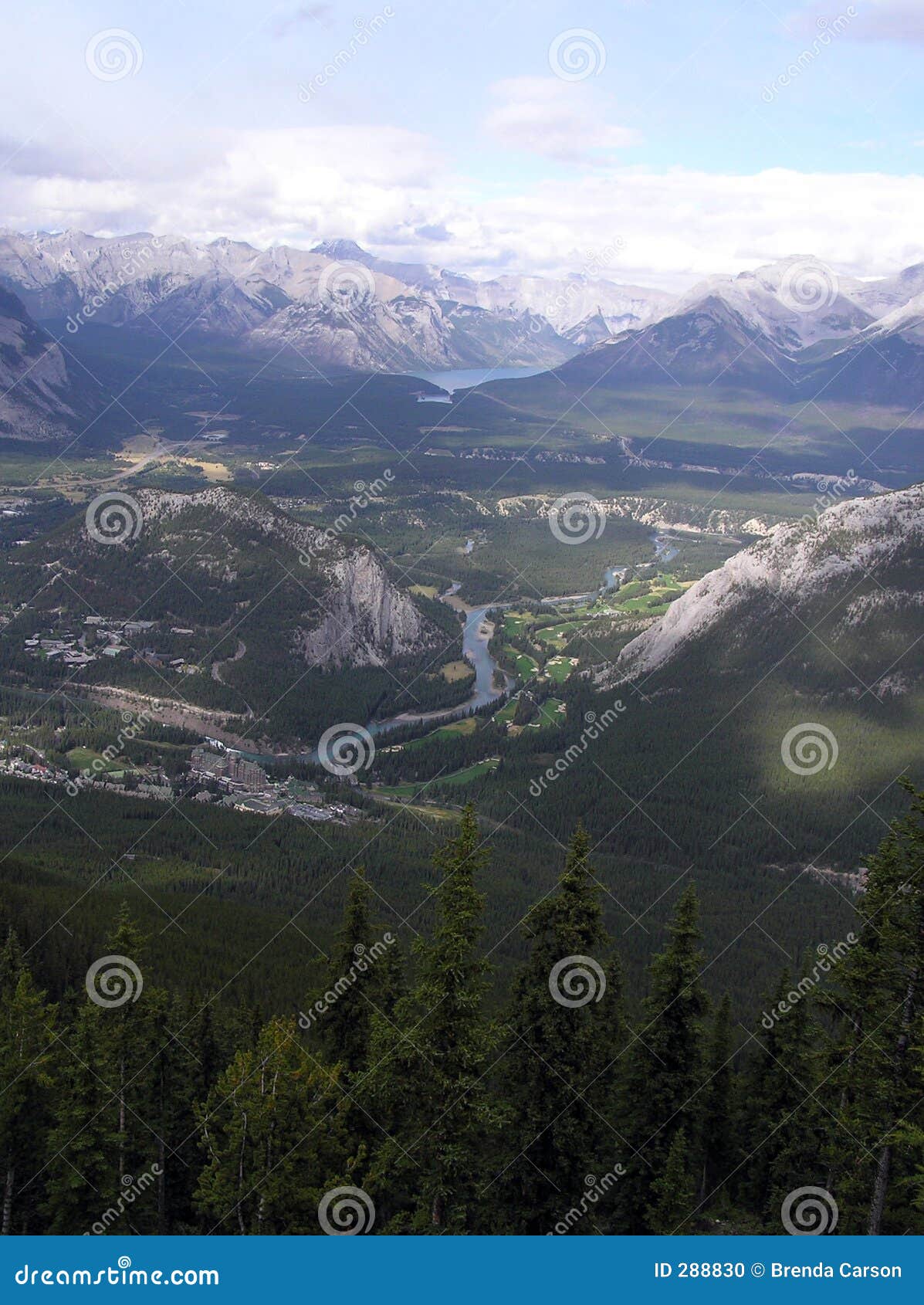 Banff Mountain Top View stock photo. Image of landscapes - 288830