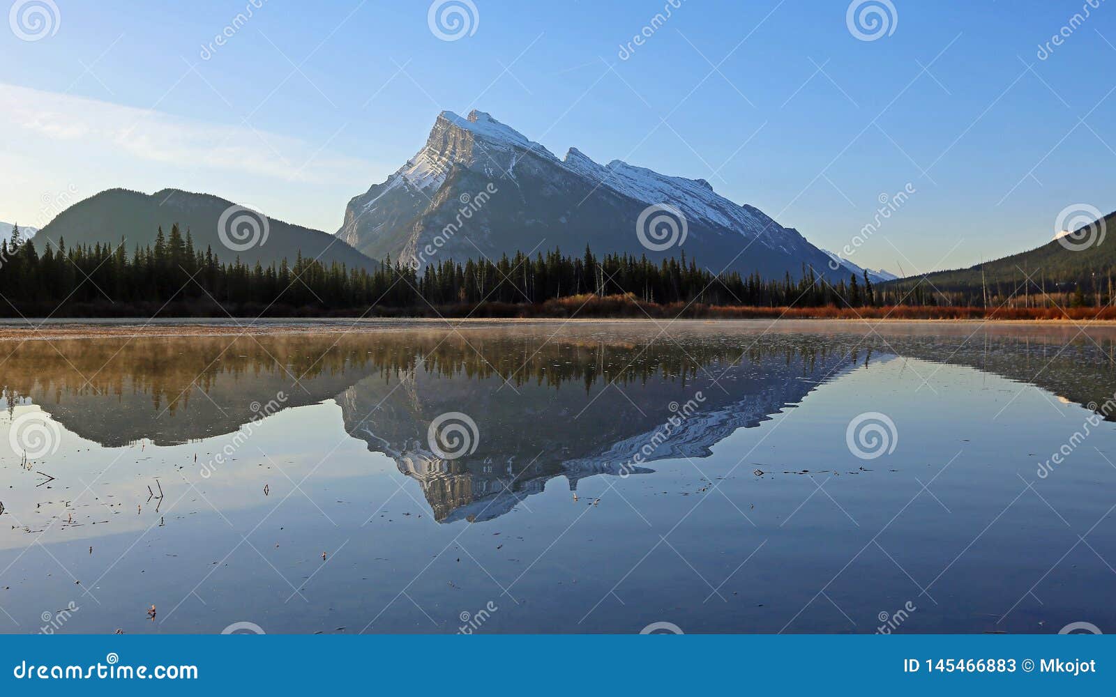 Mt Rundle double stock image. Image of geology, alberta - 145466883