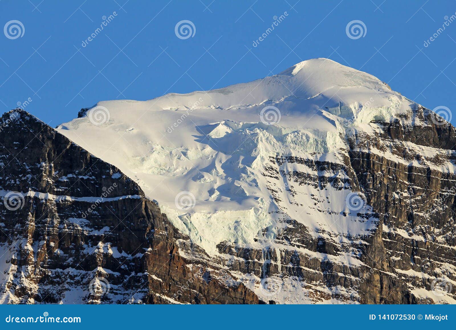 Mt Temple summit stock photo. Image of summit, scenery - 141072530