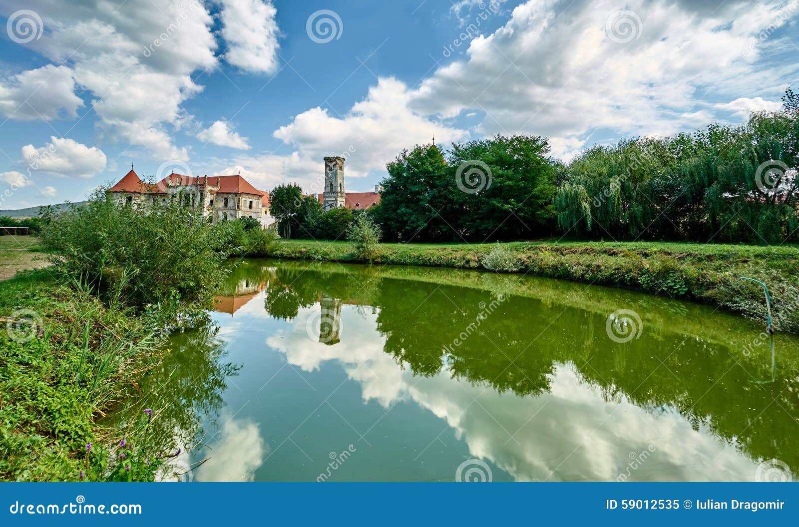 Banffy Castle stock image. Image of water, castle, electric - 59012535