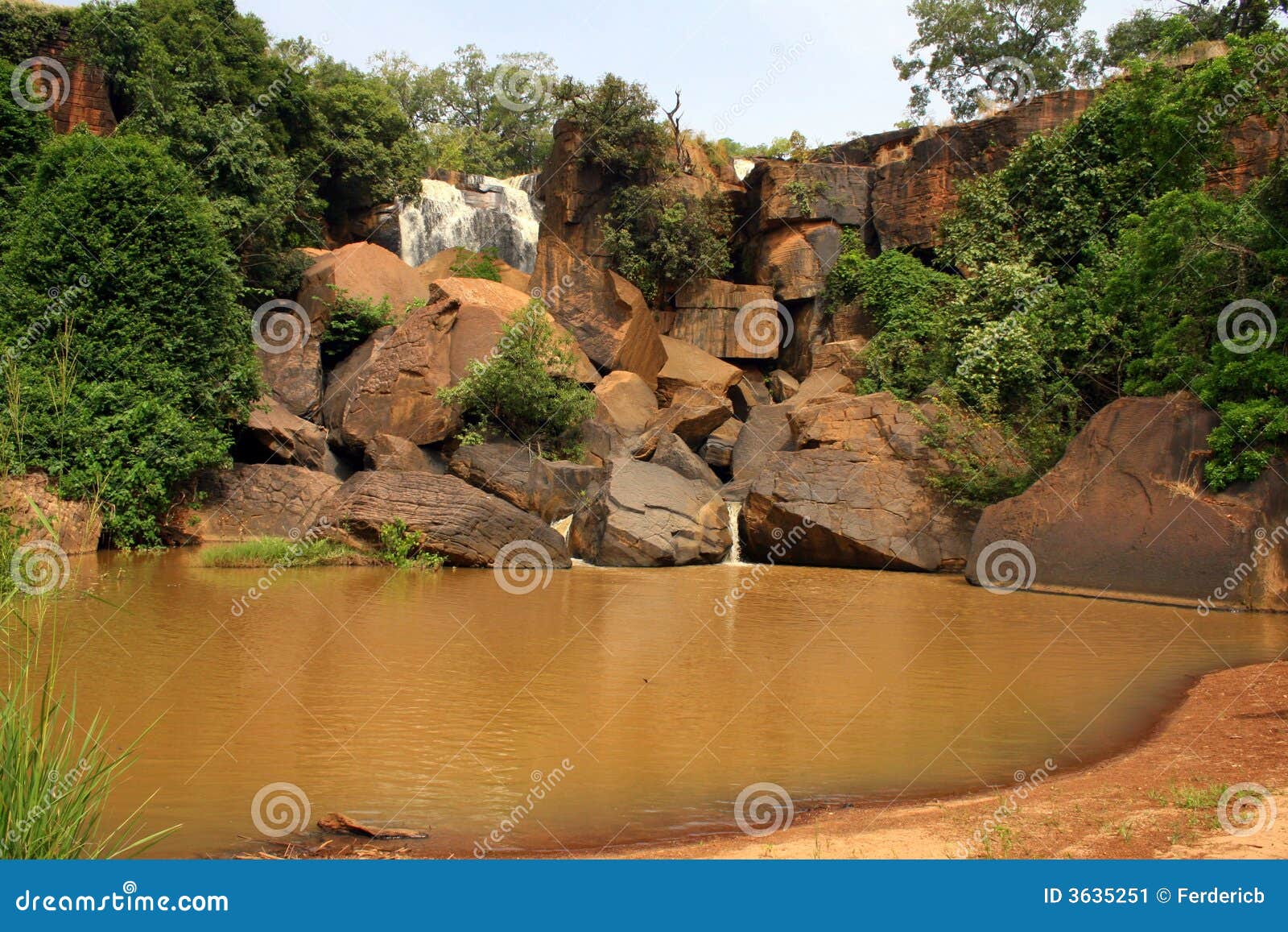 Banfora waterfall stock image. Image of vegetation, trees - 3635251