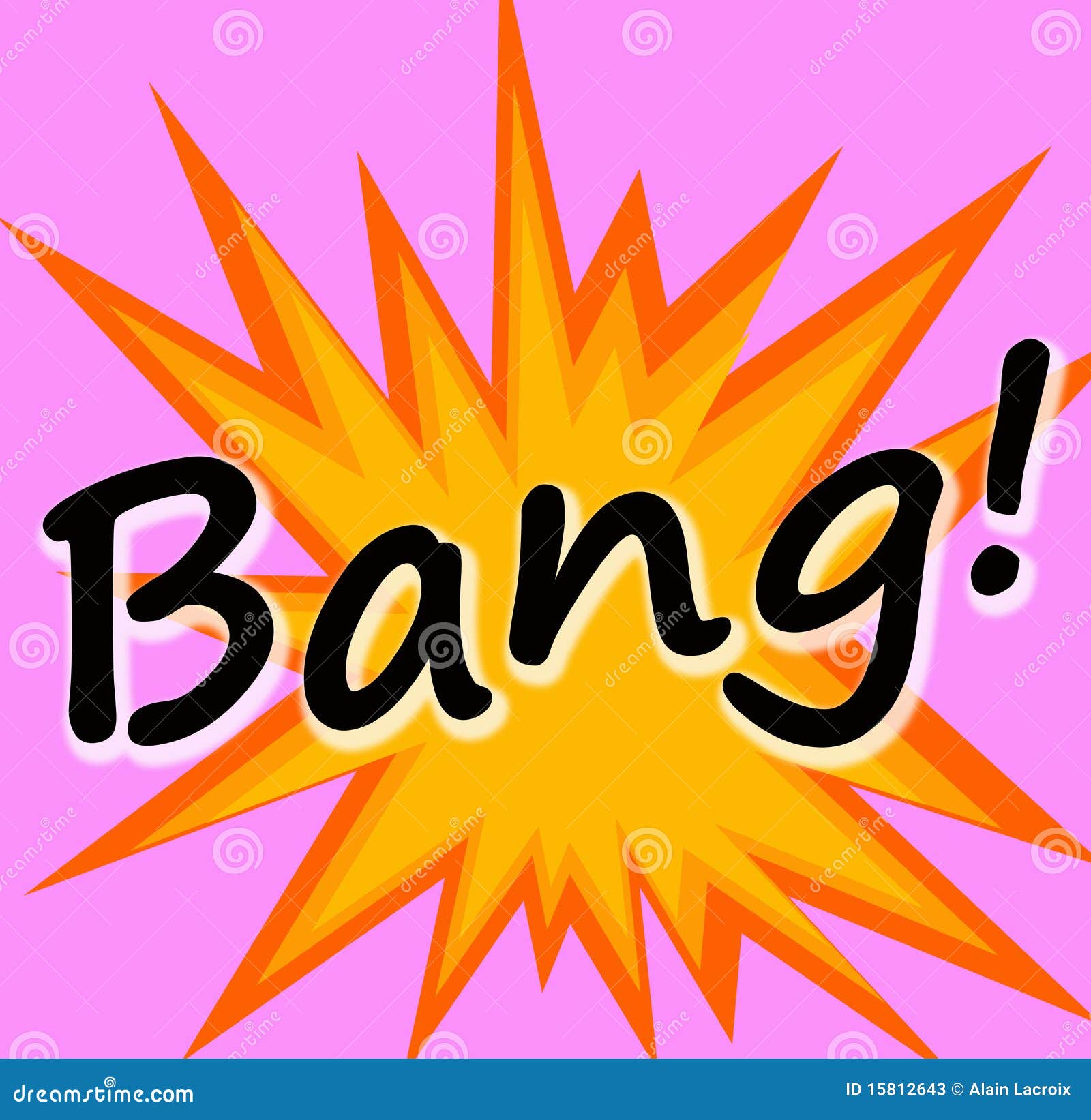 Bang! stock illustration. Illustration of color, crack - 15812643