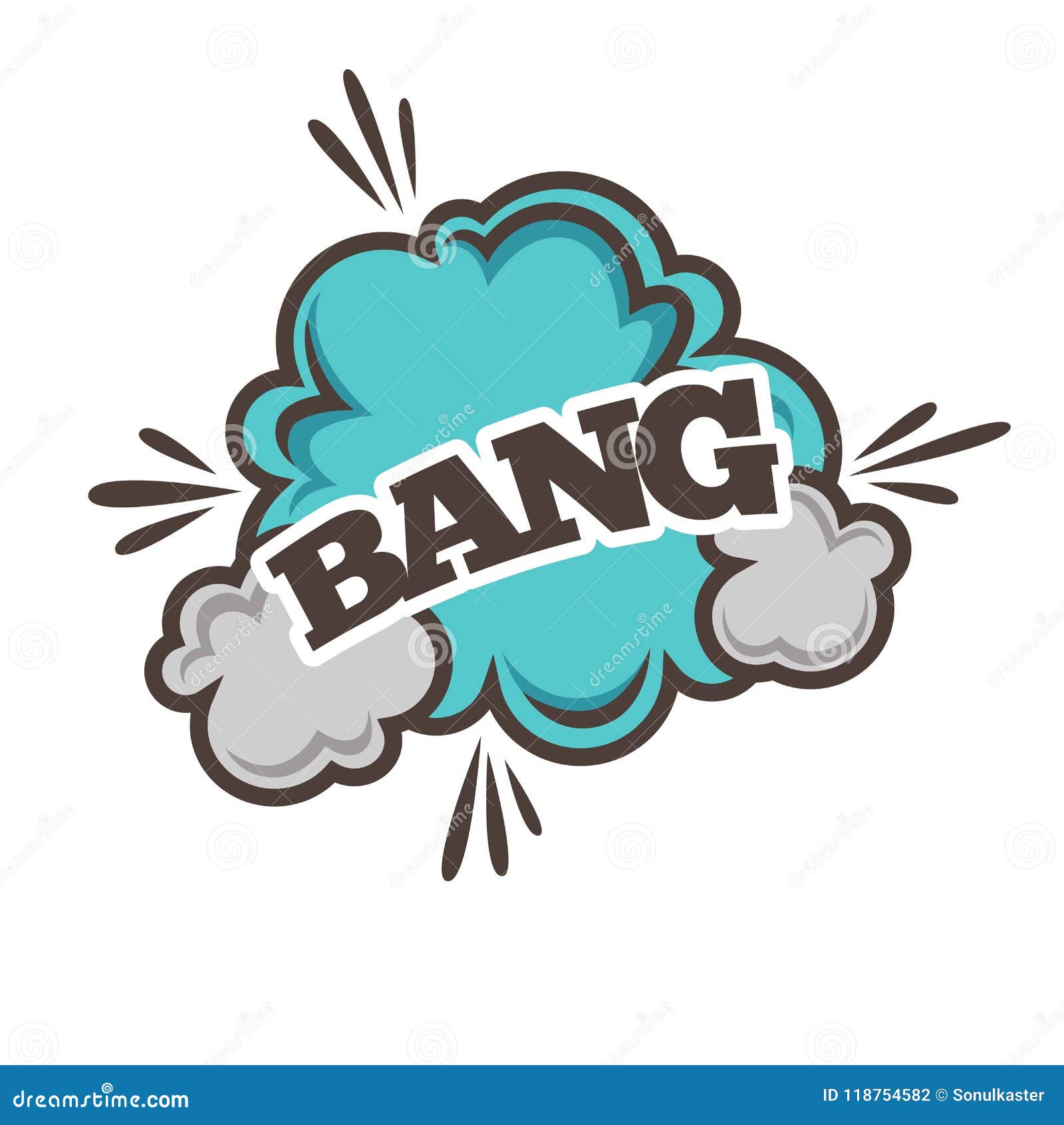 Bang Bubble Sound Blast Vector Cloud Stock Vector - Illustration of ...