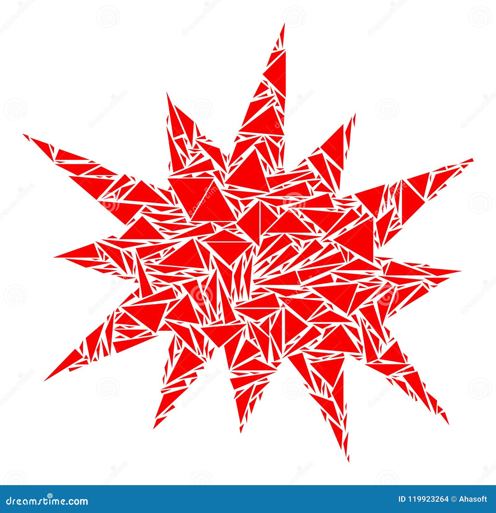 Bang Collage of Triangles stock vector. Illustration of crunch - 119923264
