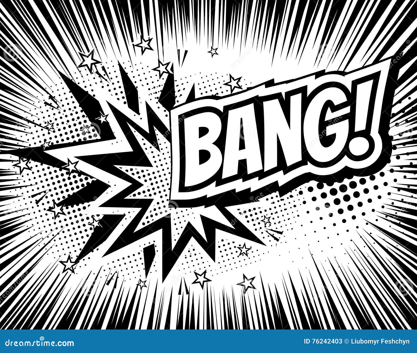 Bang Comic Cartoon Wording. Pop-art Style. Vector Illustration With ...