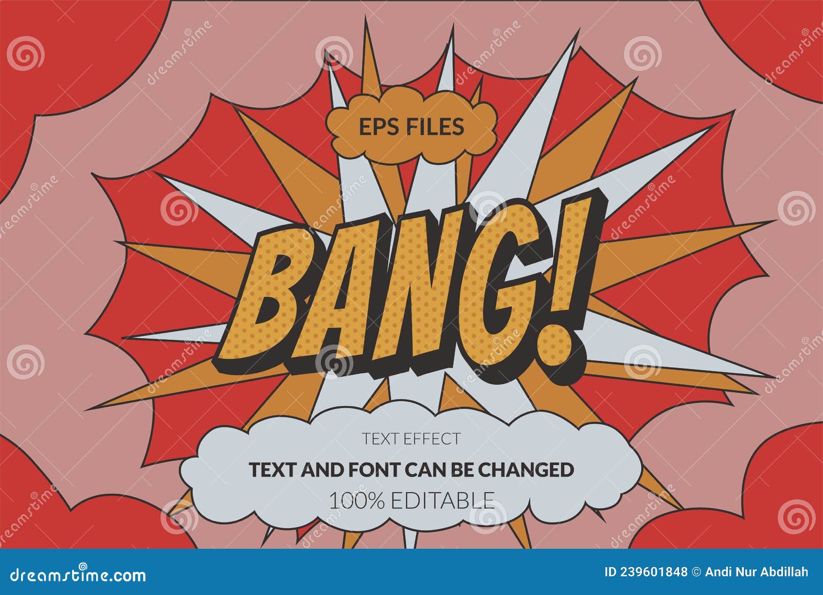 Bang Comic Effect Classic Retro Vintage Editable Text Effect. Eps ...