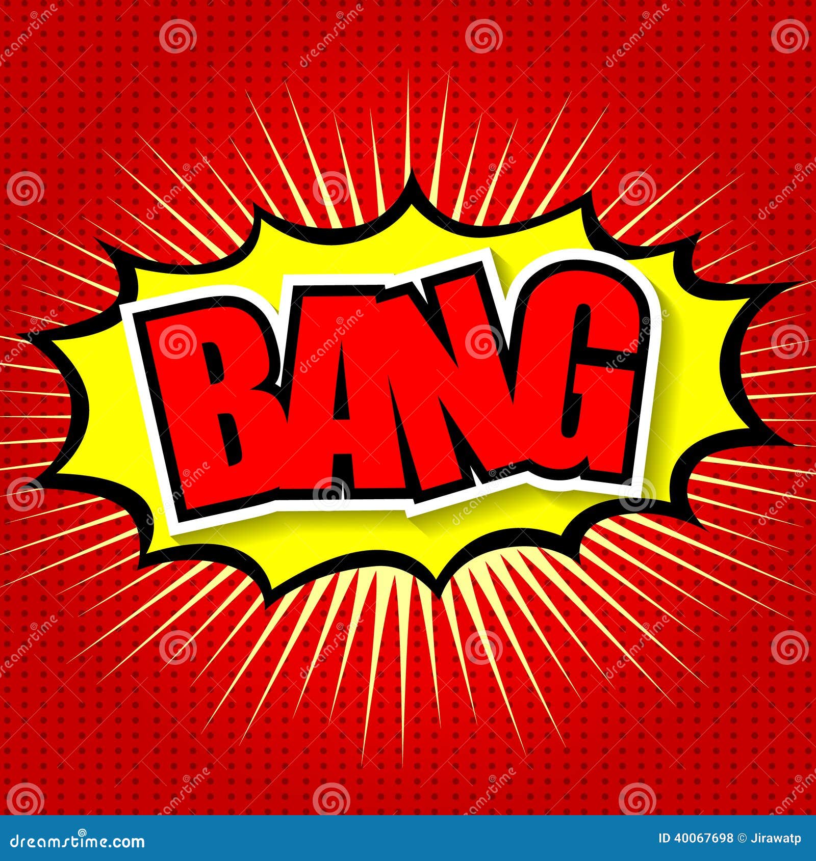 Bang! Comic Speech Bubble, Cartoon. Stock Vector - Illustration of ...