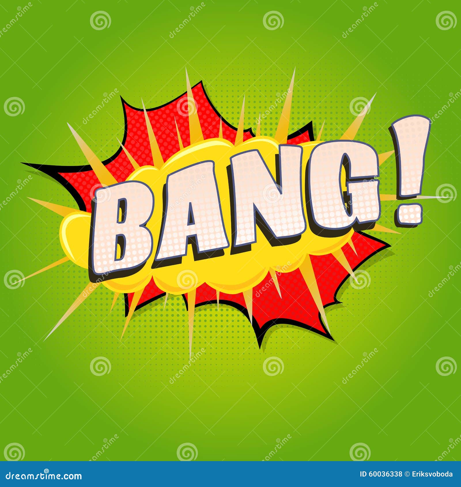 Bang Comic speech bubble stock vector. Illustration of power - 60036338