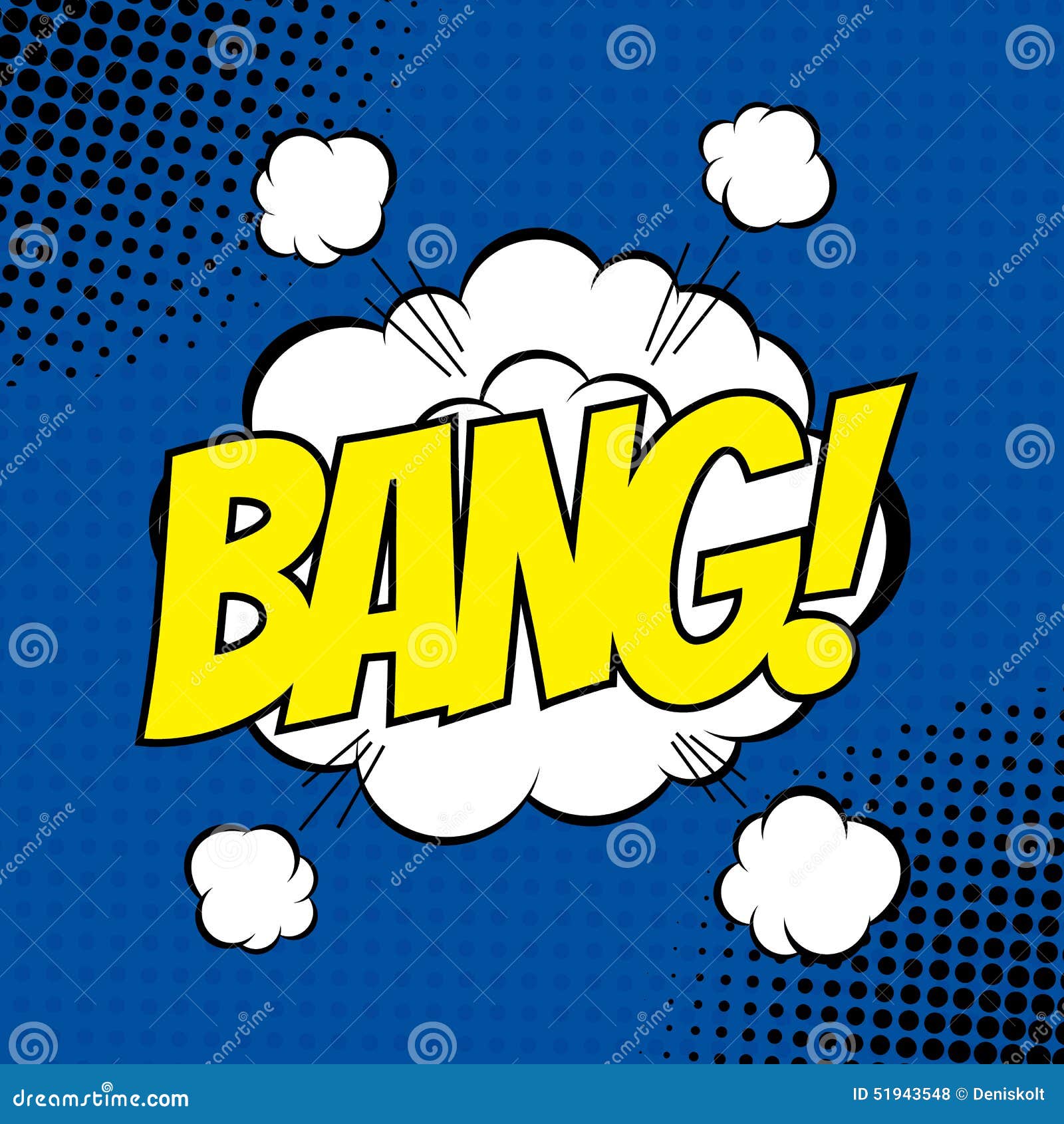 Bang comic stock vector. Illustration of excitement, burst - 51943548