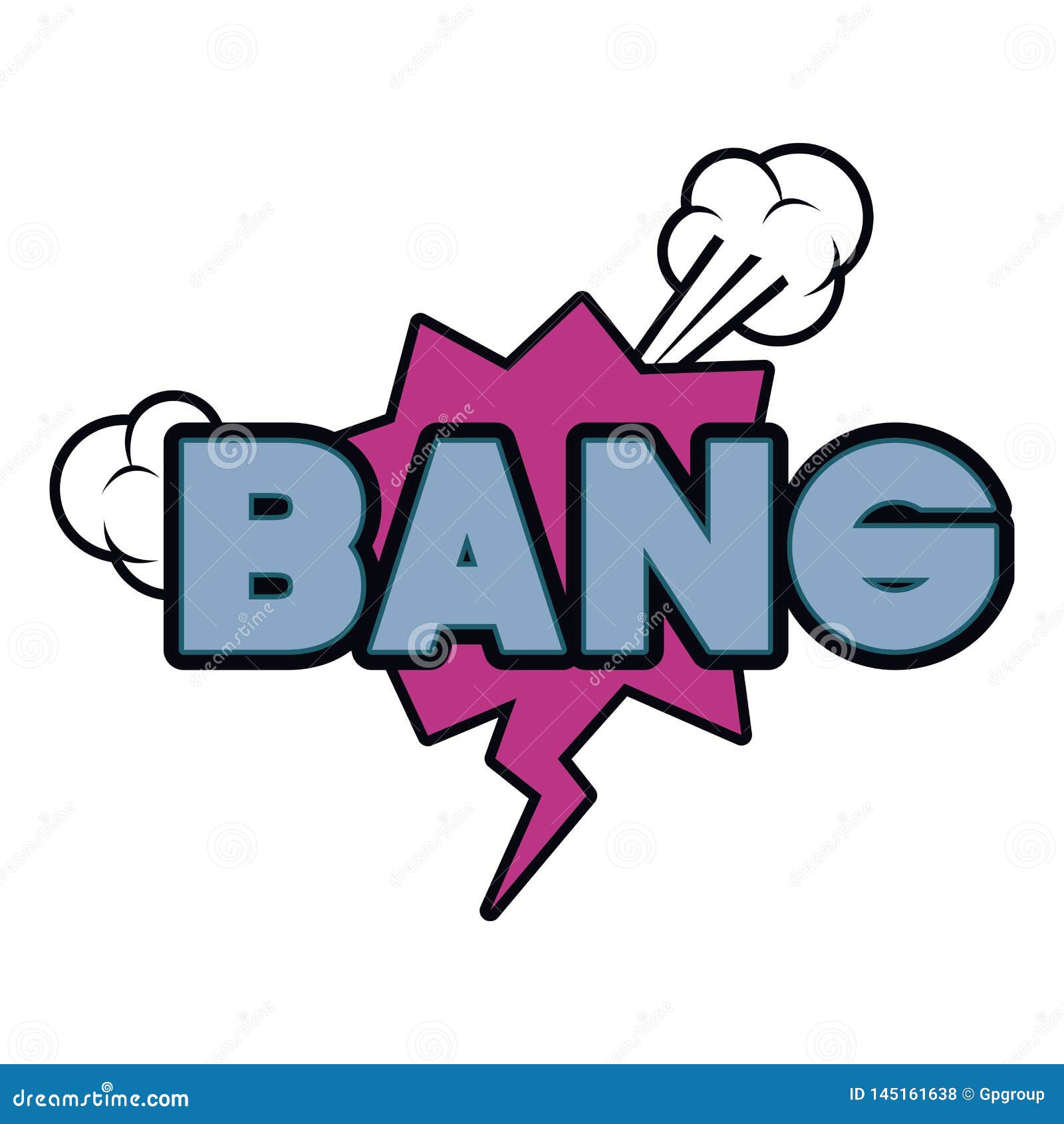 Bang Comic Words in Speech Bubble Isolated Icon Stock Vector ...