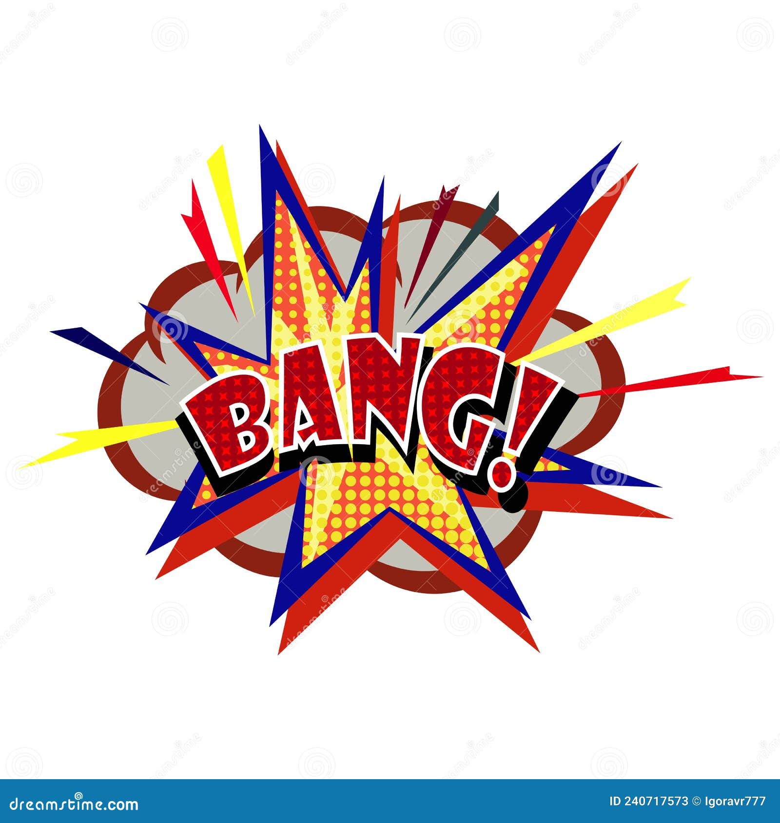 Bang Bang Explosion Bubble in Popart Vintage Style. Cartoon Style ...