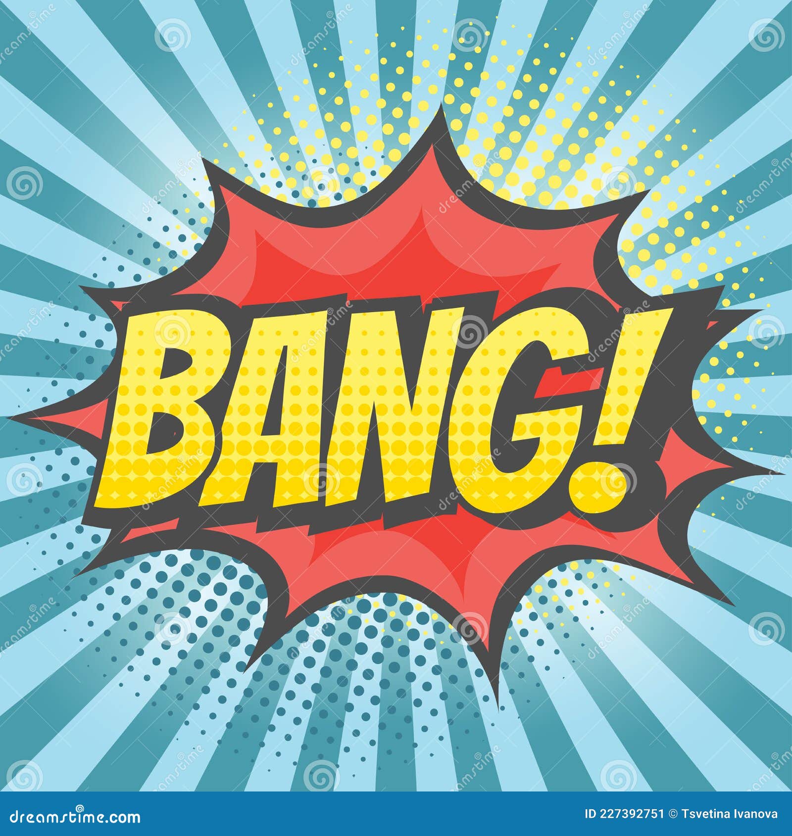 Bang Explosion Colorful Vector Cartoon Stock Vector - Illustration of ...