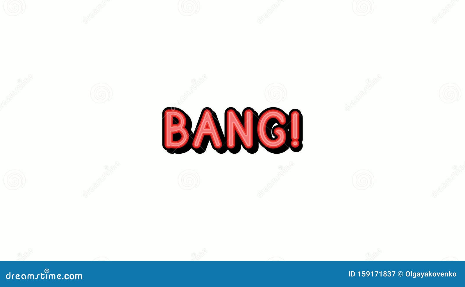 Bang - Expression Word Text on a White Background Comic Style 4k Stock ...