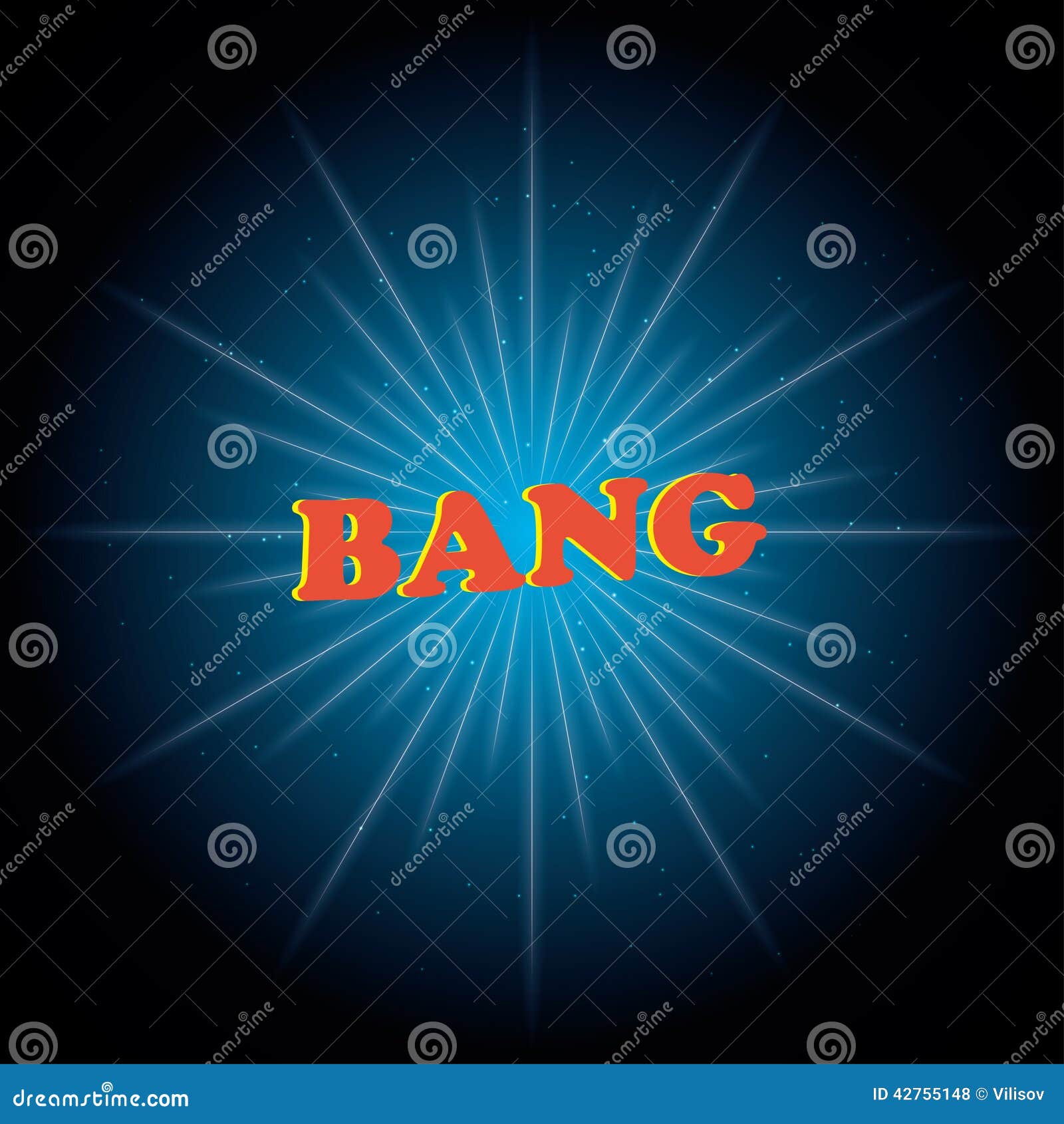 Bang illustration stock vector. Illustration of blue - 42755148