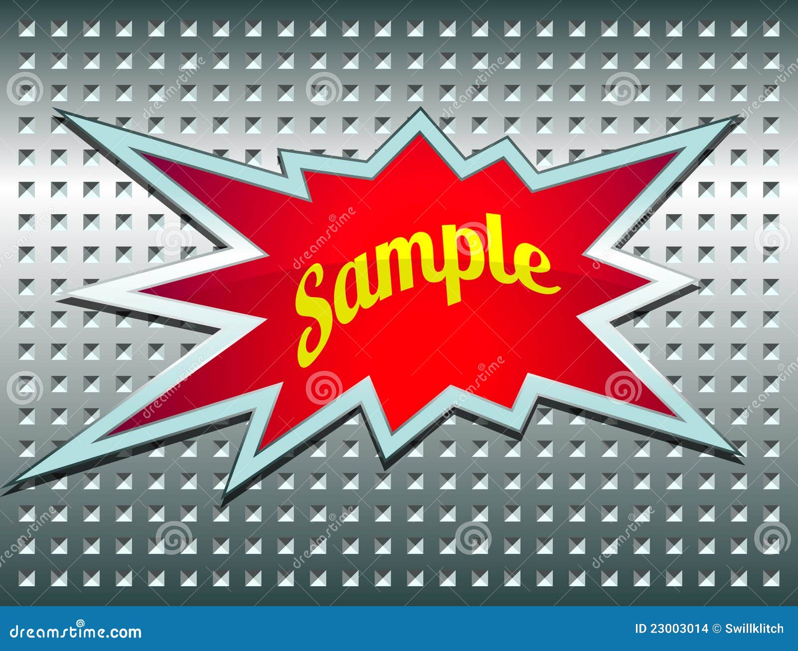Bang Label on the Metal Grid Stock Vector - Illustration of iron ...