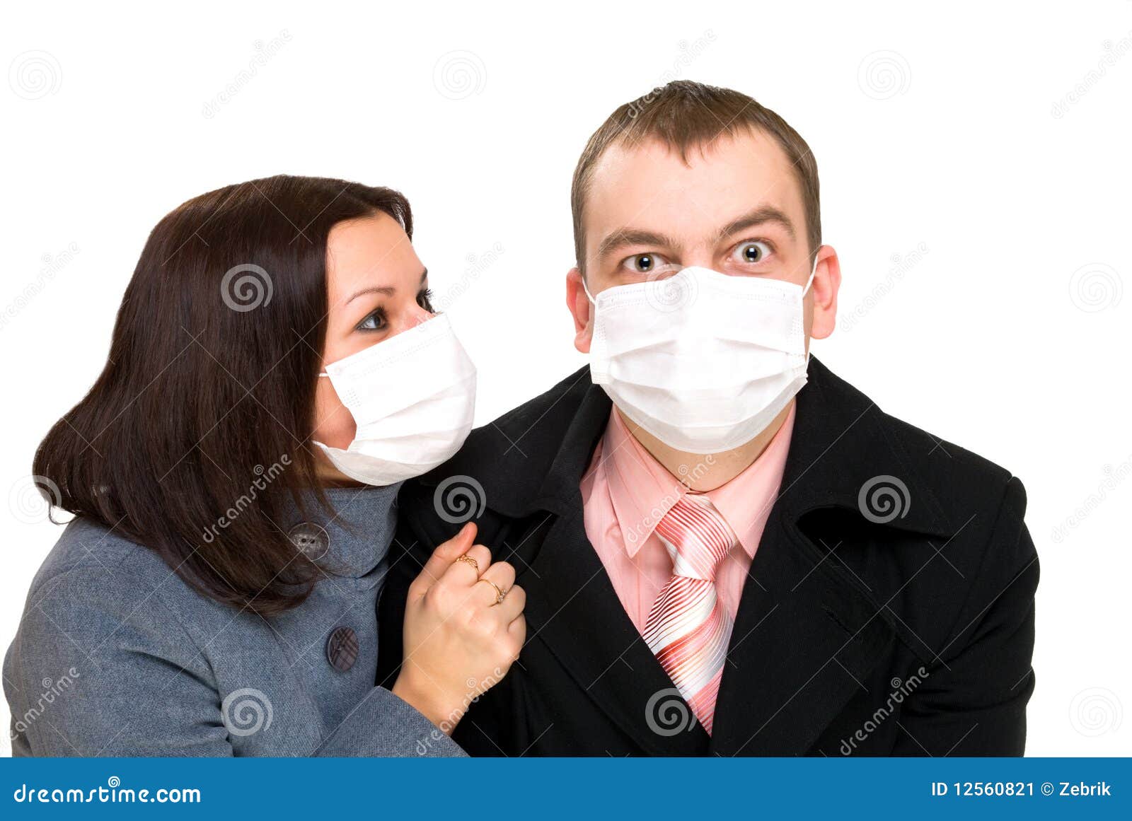 Bang Man En Vrouwenvullingenmasker Stock Afbeelding - Image of koude ...