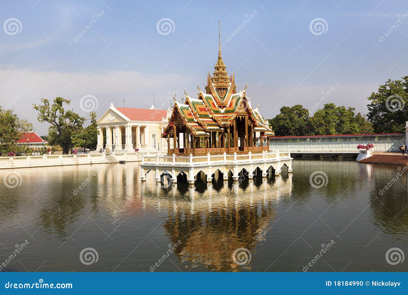 Bang Pa-in Aisawan Thipya-Art Stock Photo - Image of park, pavilion ...