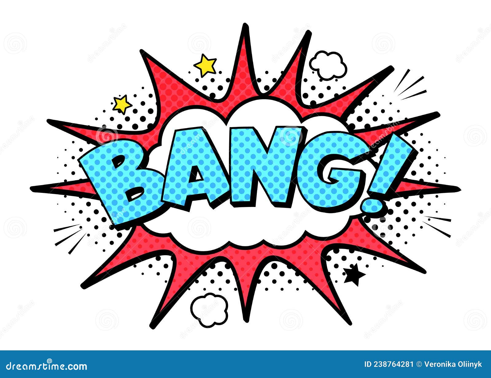 Bang Sound Exploding Cloud for Page of Magazine Stock Vector ...