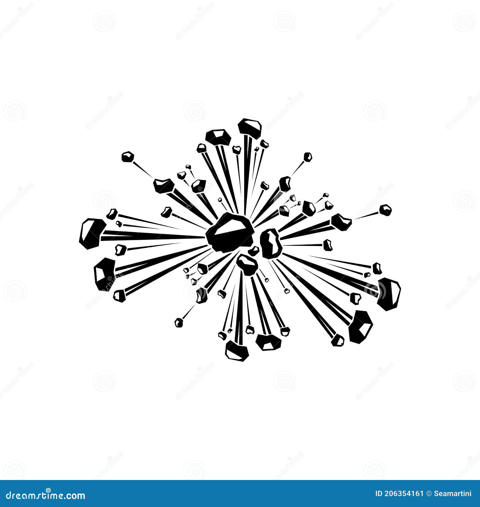 Bang Symbol, Isolated Burst of Bomb Stock Vector - Illustration of ...