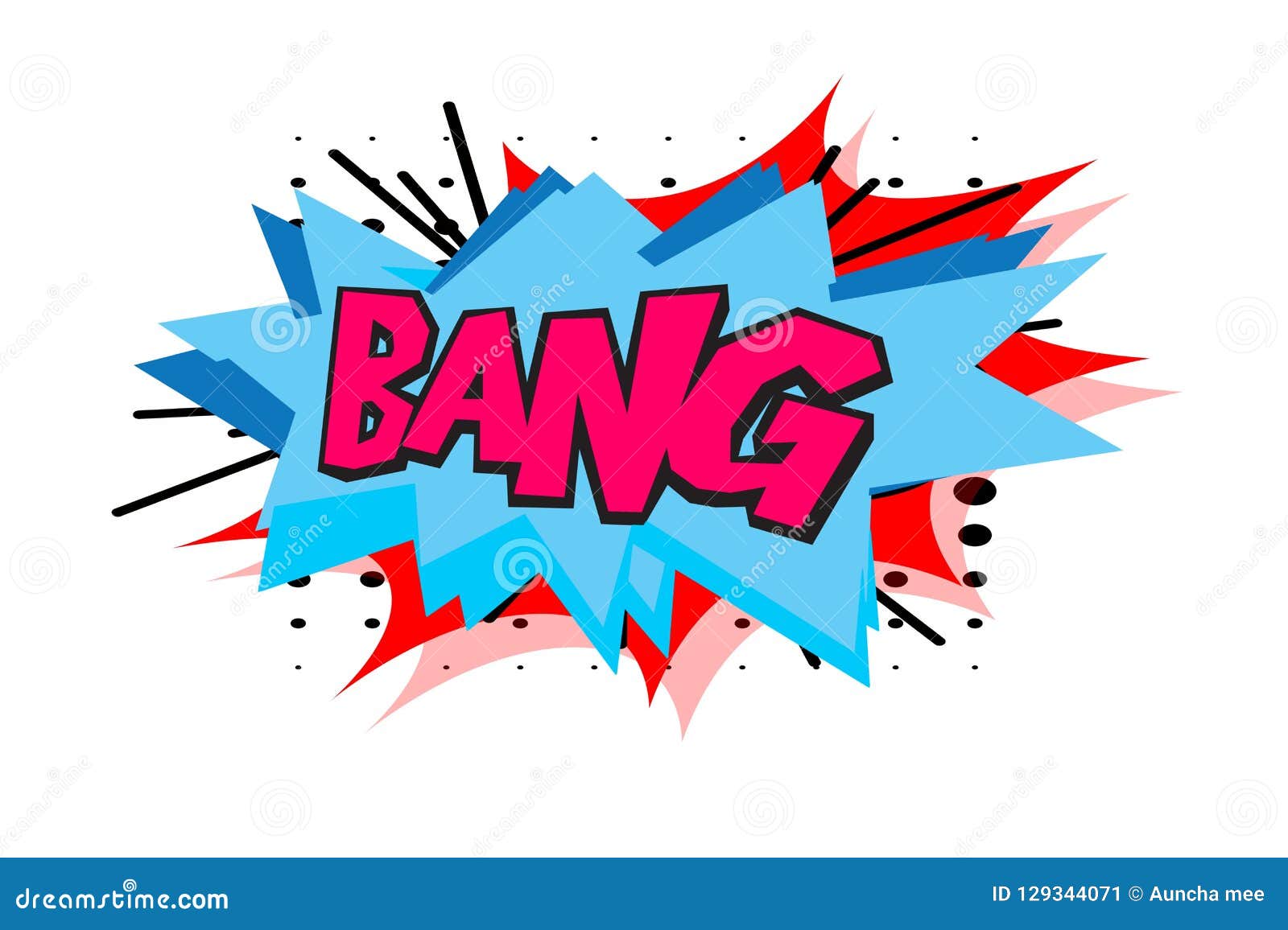 Bang stock illustration. Illustration of super, colors - 129344071