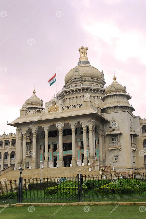 Bangalore stock image. Image of city, flag, clouds, garden - 5529261