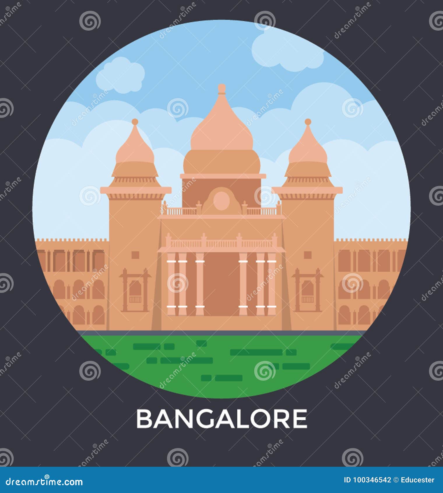 Bangalore Vector Icon stock illustration. Illustration of monument ...