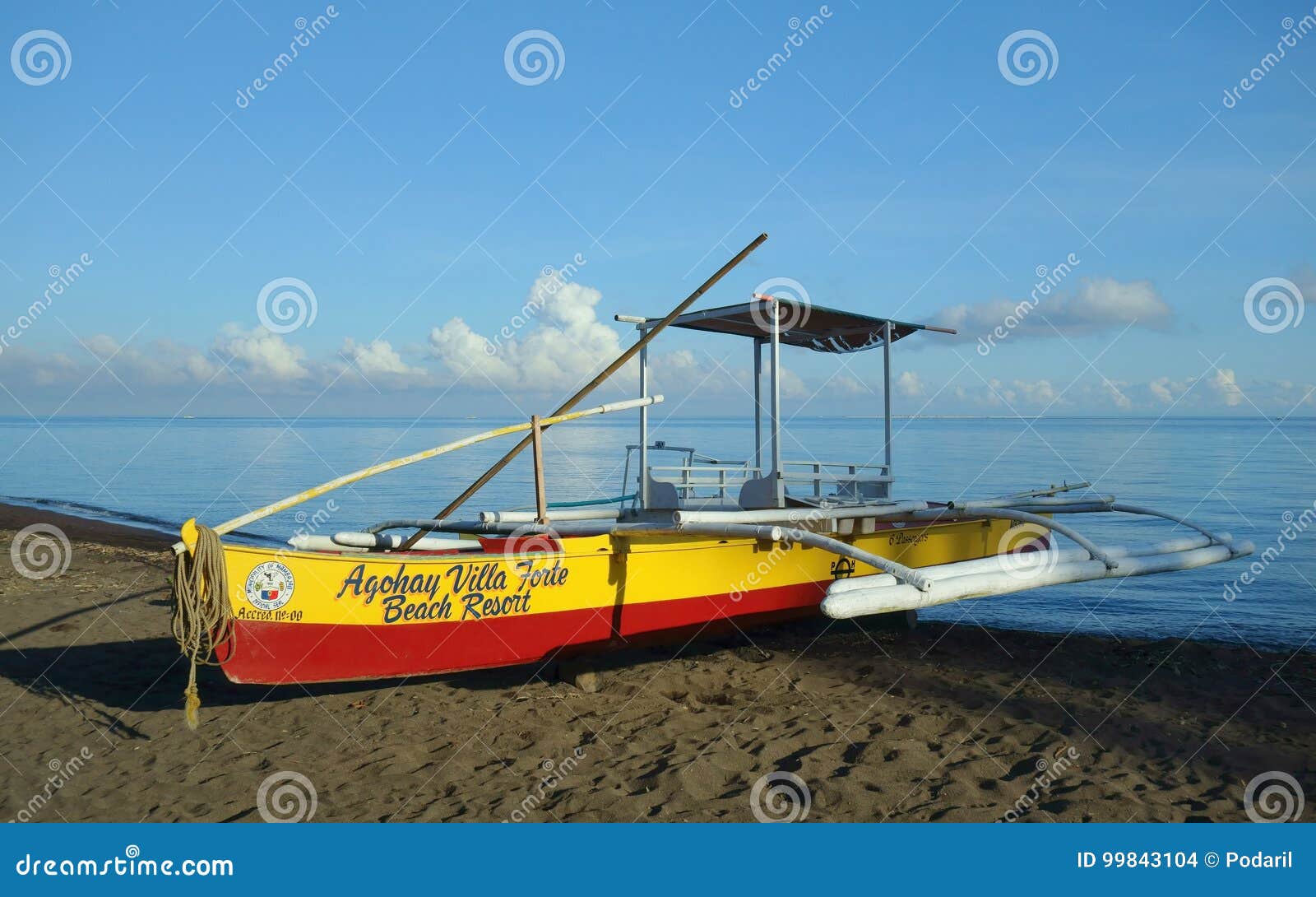 Bangka on the beach editorial stock image. Image of camiguin - 99843104