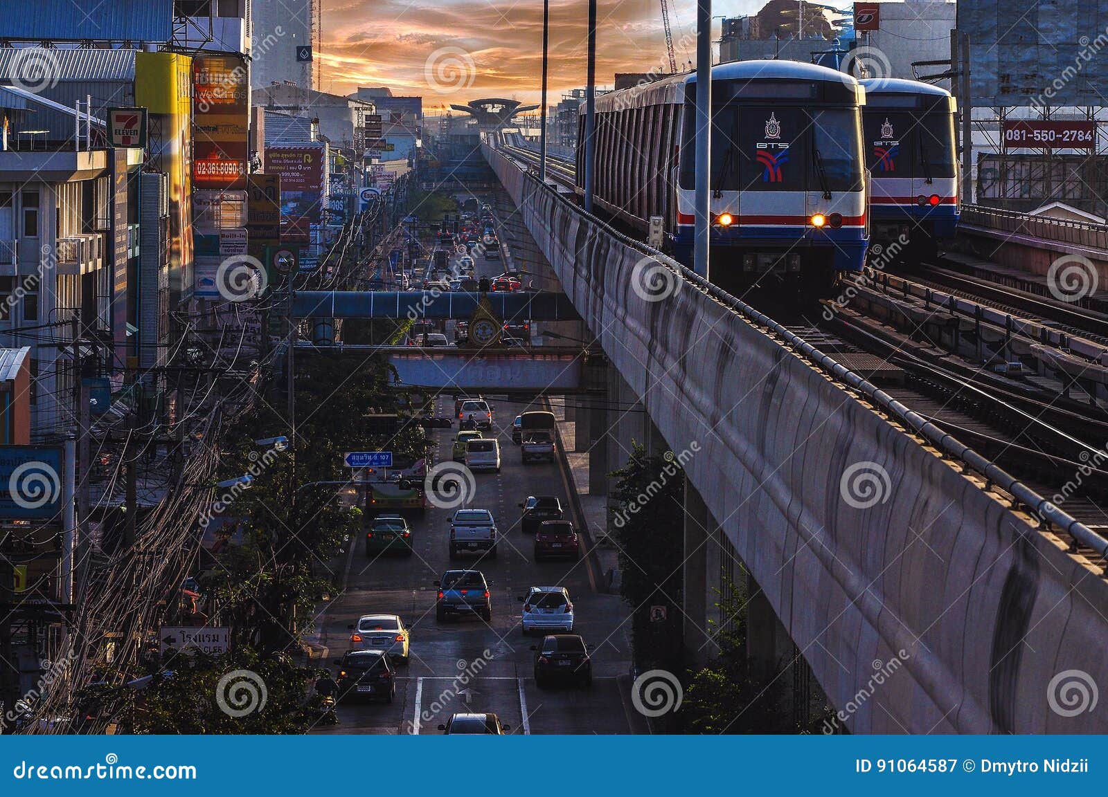 Bangkok BTS Bearing Station Editorial Photography - Image of asia ...
