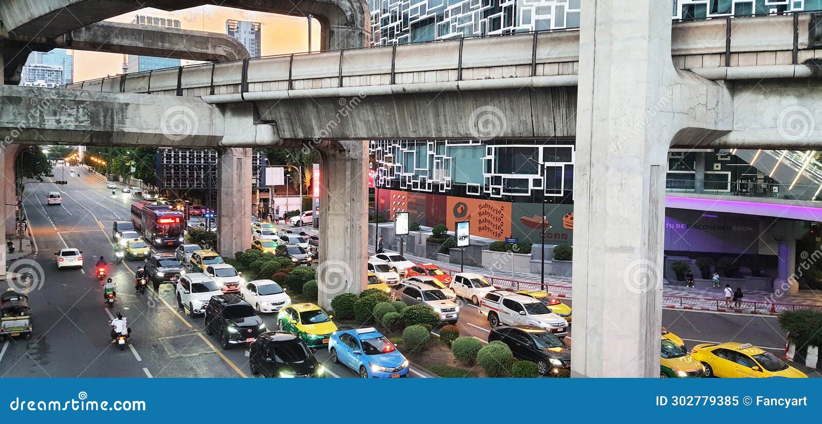 Bangkok BTS Skytrain Elevated Road Network Structural System Editorial ...