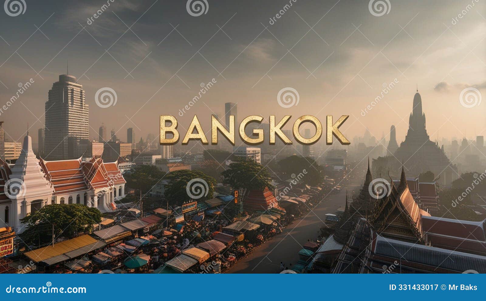 Bangkok, the End of Travel and Tourism Stock Illustration ...