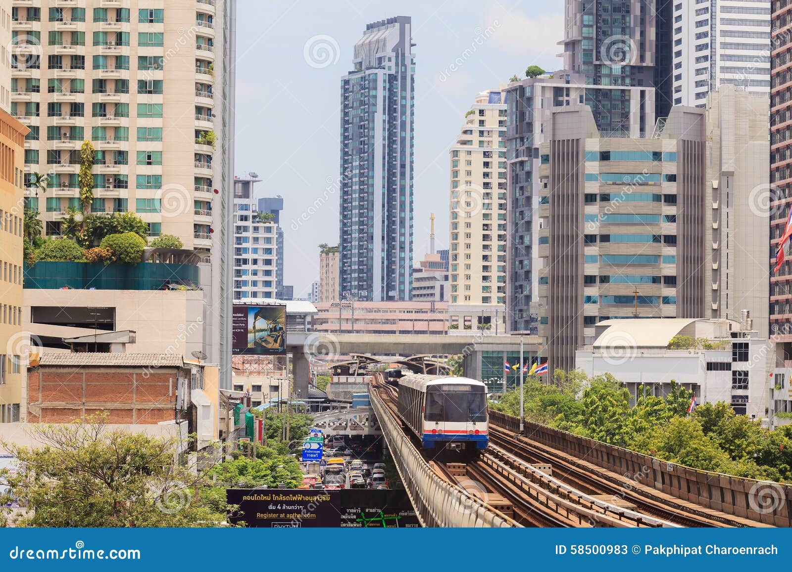 The Bangkok Mass Transit System , Known As BTS. Editorial Stock Photo ...