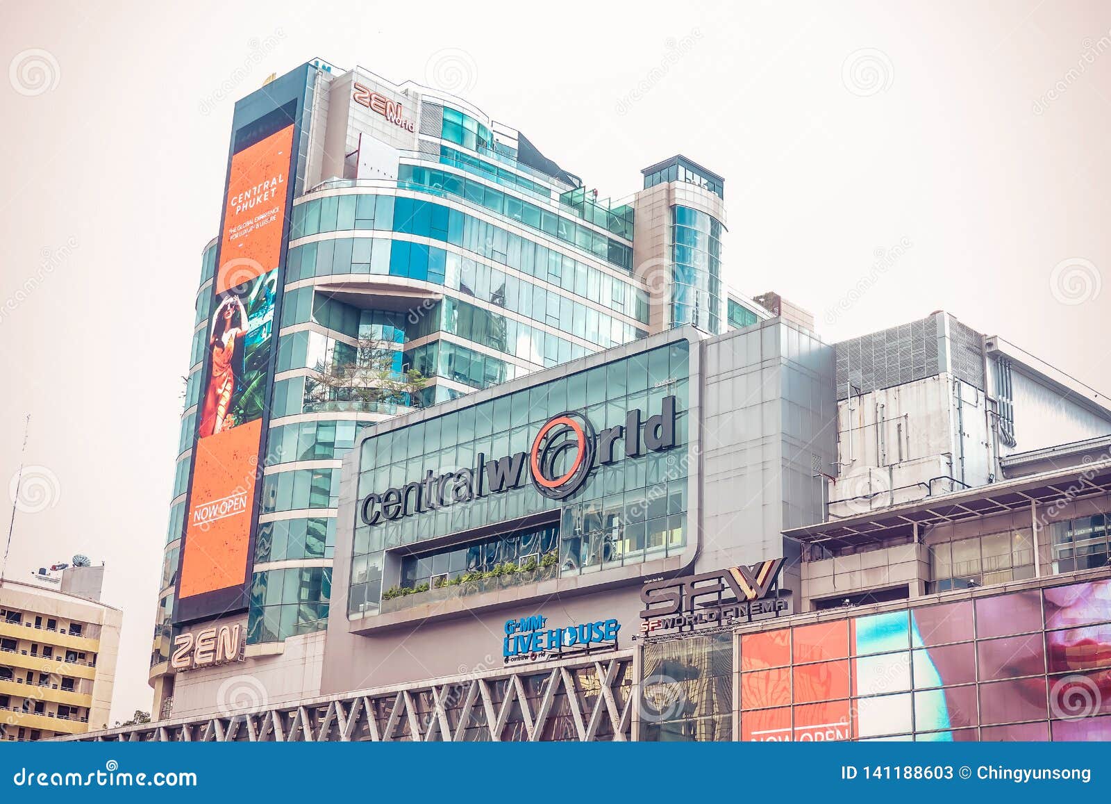 Front View of Central World Shopping Center on 21 Oct, 2018. it is a ...