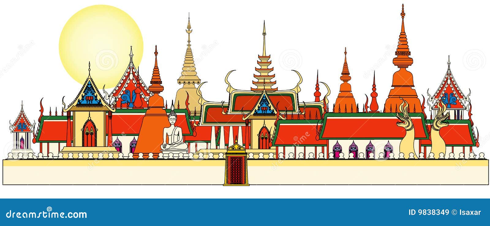 Bangkok Royal Palace Cartoon Vector | CartoonDealer.com #9838349