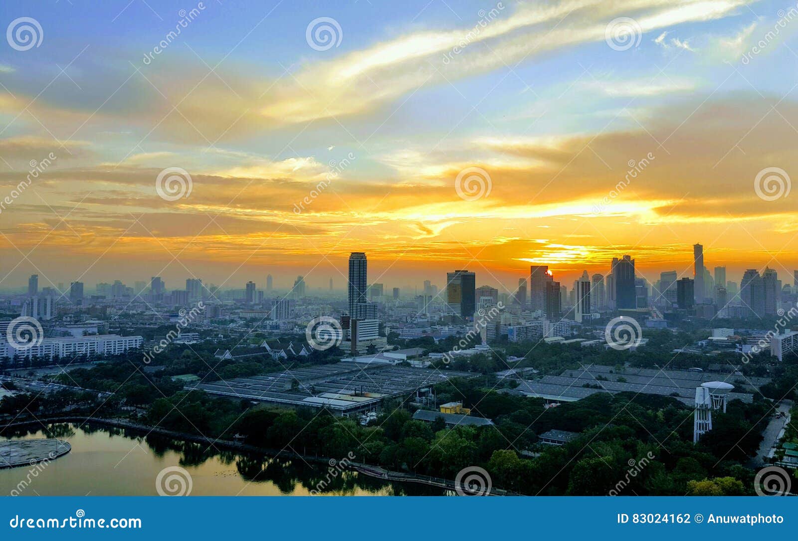 Bangkok sunset stock photo. Image of thailand, downtown - 83024162