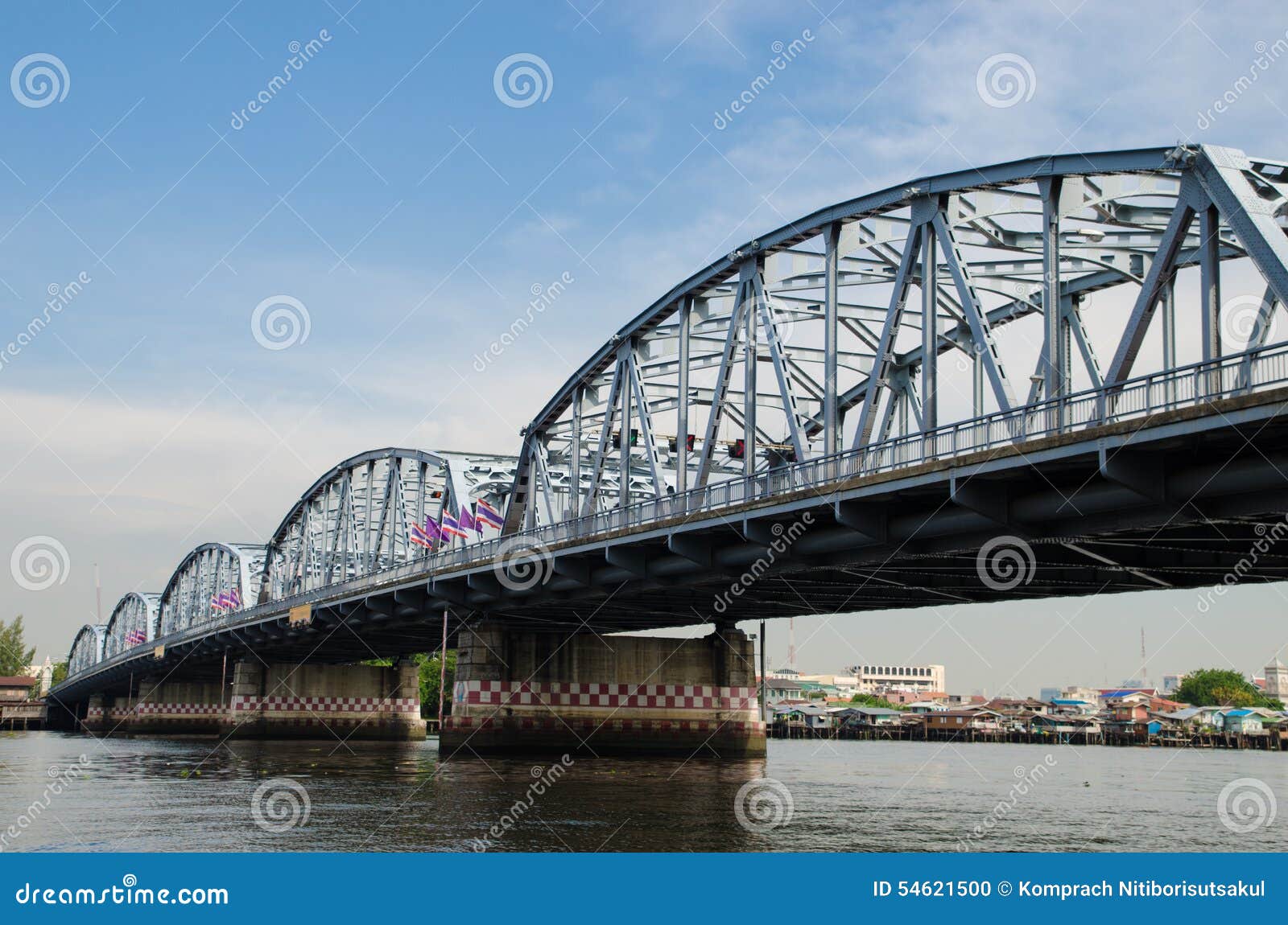 Bangkok Thailand: Brigde redaktionell foto. Bild av järn - 54621500