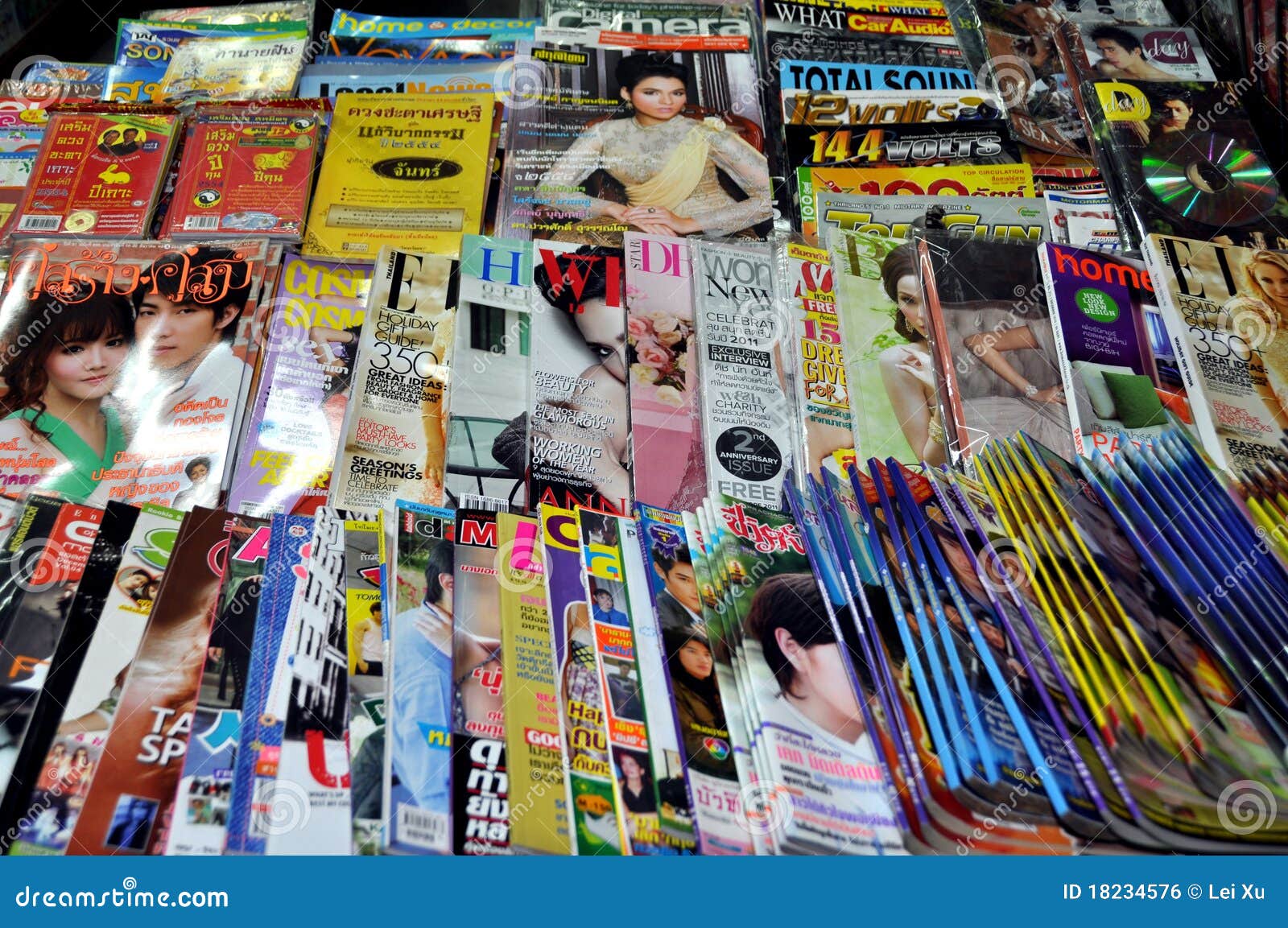 Bangkok, Thailand: Display of Thai Magazines Editorial Photo - Image of ...