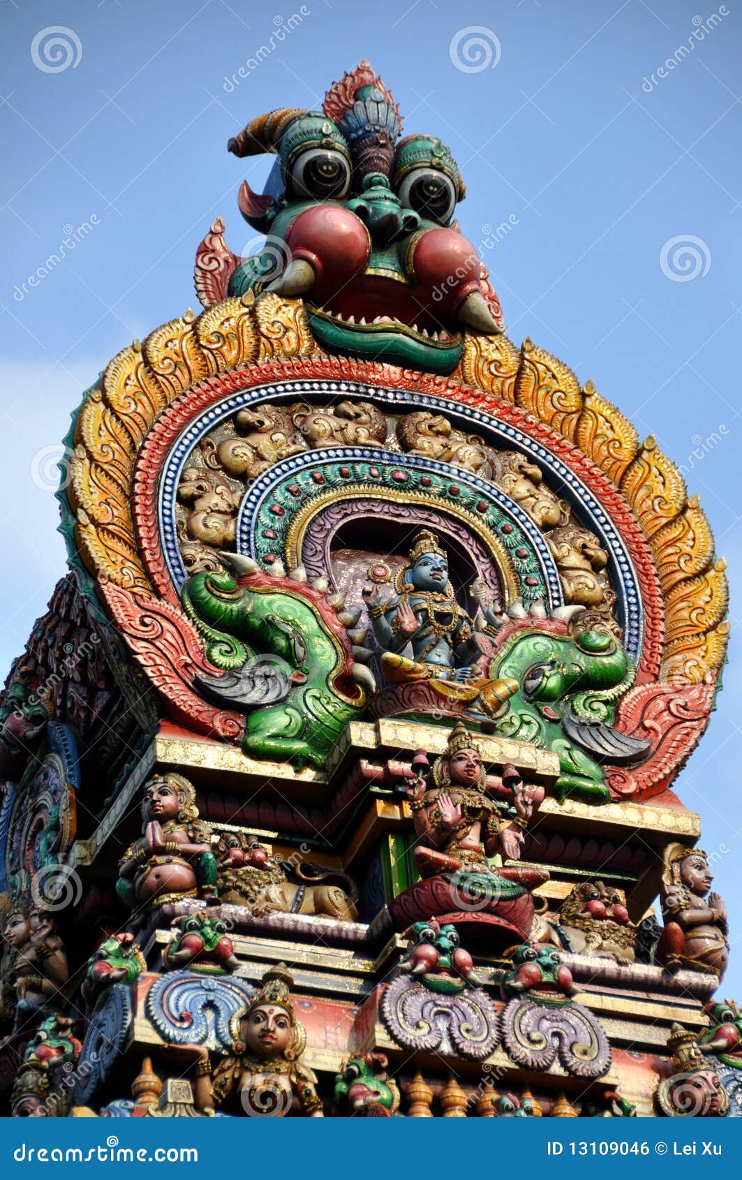 Bangkok, Thailand: Hindu Temple Tower Stock Photo - Image of silom ...