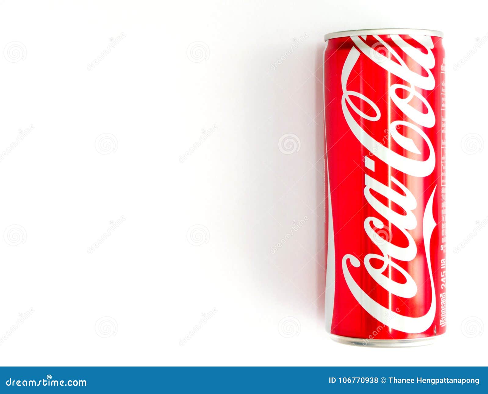 Bangkok, Thailand January 27/2017 Coca-Cola Can on White Background ... Bangkok, Thailand January 27/2017 Coca-Cola Can on White Background ...
