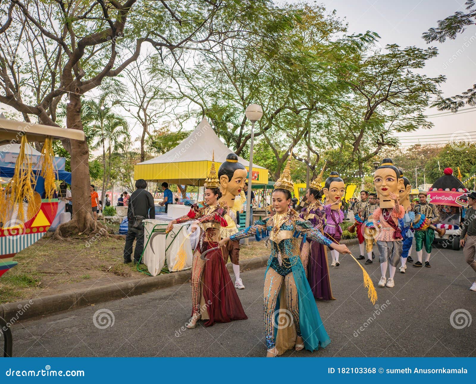 Thai People Parade Walking In Thailand Tourism Festival Fair At ... Thai People Parade Walking In Thailand Tourism Festival Fair At ...
